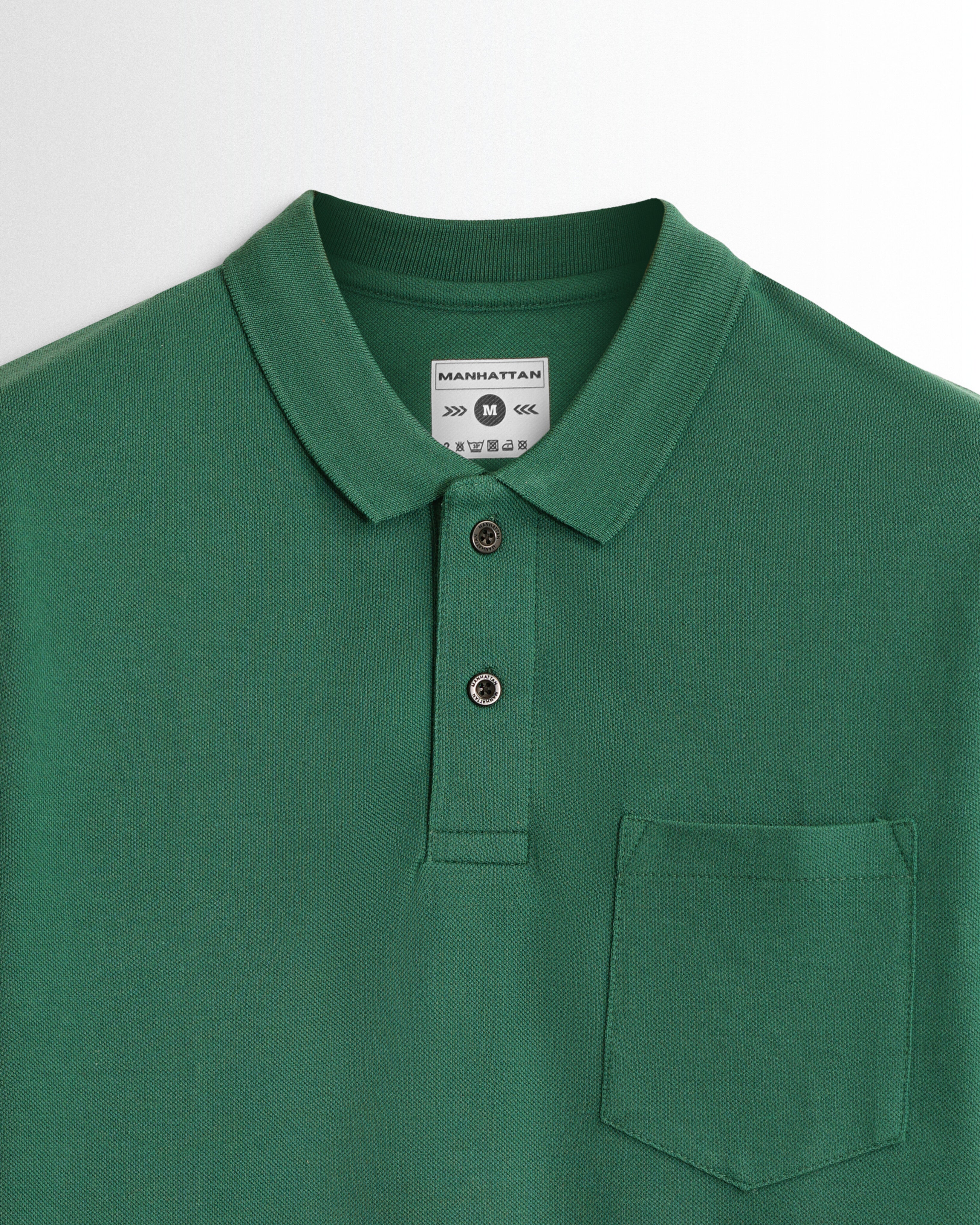 Pure Cotton Polo Pocket T Shirts (Forest Green) – Pitshirts